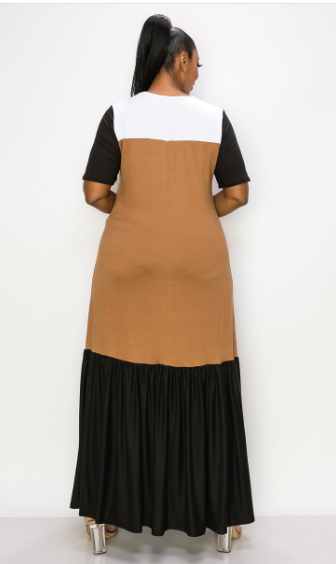 Cinnamon Colorblock Dress | Sugaz Kouture