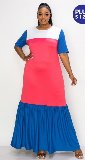Cinnamon Colorblock Dress | Sugaz Kouture